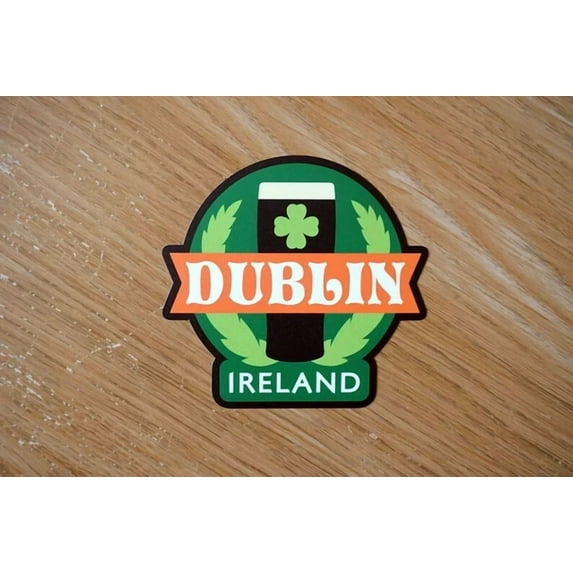 DOPASTICKER Dublin Ireland Sticker Luggage Laptop Notebook Journal Gift ...