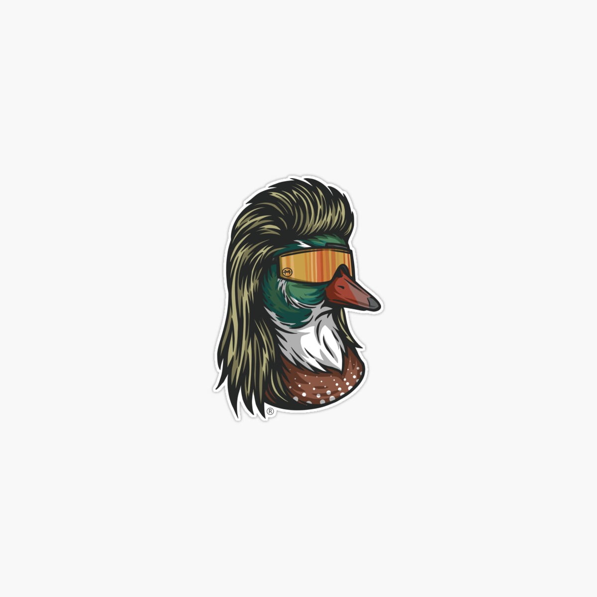 DOPASTICKER Duck Mullet Sticker, Phone Sticker Water Bottle Sticker Car ...