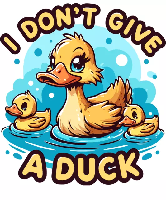 DOPASTICKER Duck Sticker Quote Lol Cute Ducky Quack I Don'T Give A Duck Phone Decal Water Bottle ...