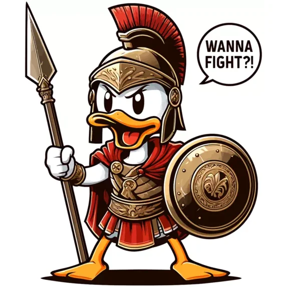 DOPASTICKER Duck Sticker Quote Lol Wanna Fight Cute Ducky Quck Phone ...