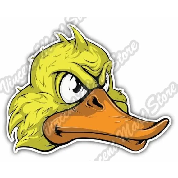 DOPASTICKER Duckling Duck Face Cartoon Bird Geese Car Sticker Decal ...