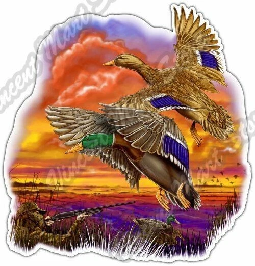 DOPASTICKER Ducks Flight Hunting Duck Bird Mallard Hunt Car Sticker ...