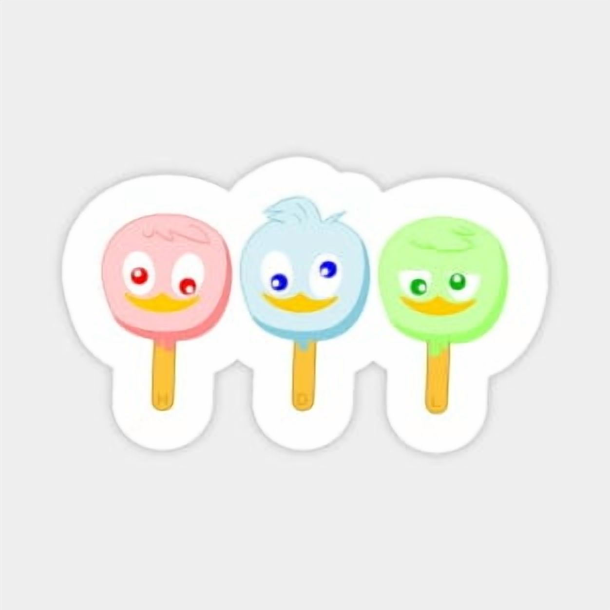 DOPASTICKER Ducktales Huey Dewey And Louie Ice Cream Decorative Laptop ...