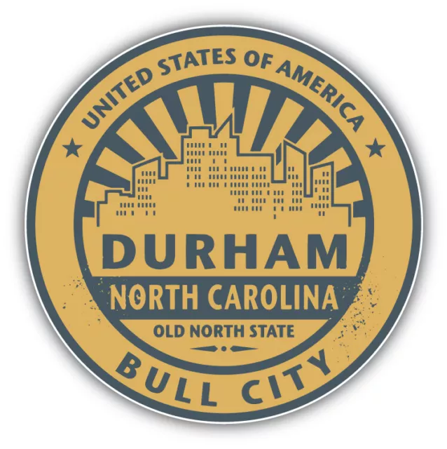 DOPASTICKER Durham City Usa Label Sticker Decal Phone Decal Water ...