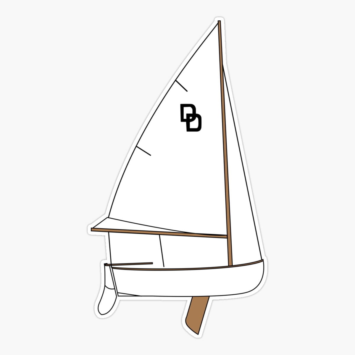 DOPASTICKER Dyer Dhow Sailboat Sticker, Phone Sticker Car Stickers ...