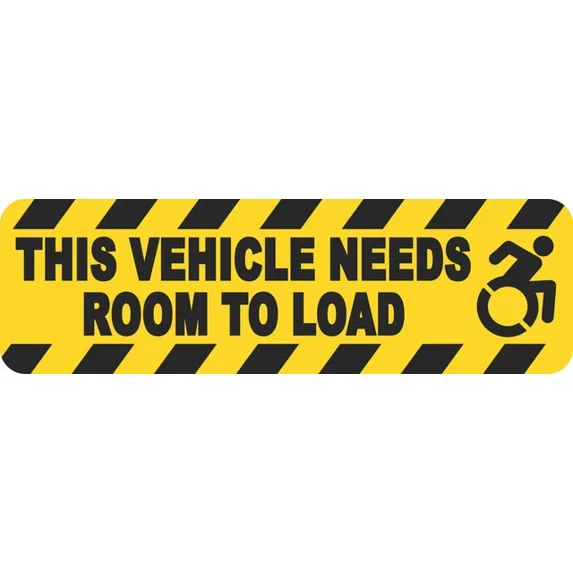 DOPASTICKER Dynamic Disability Vehicle Needs Room To Load Sticker Phone ...