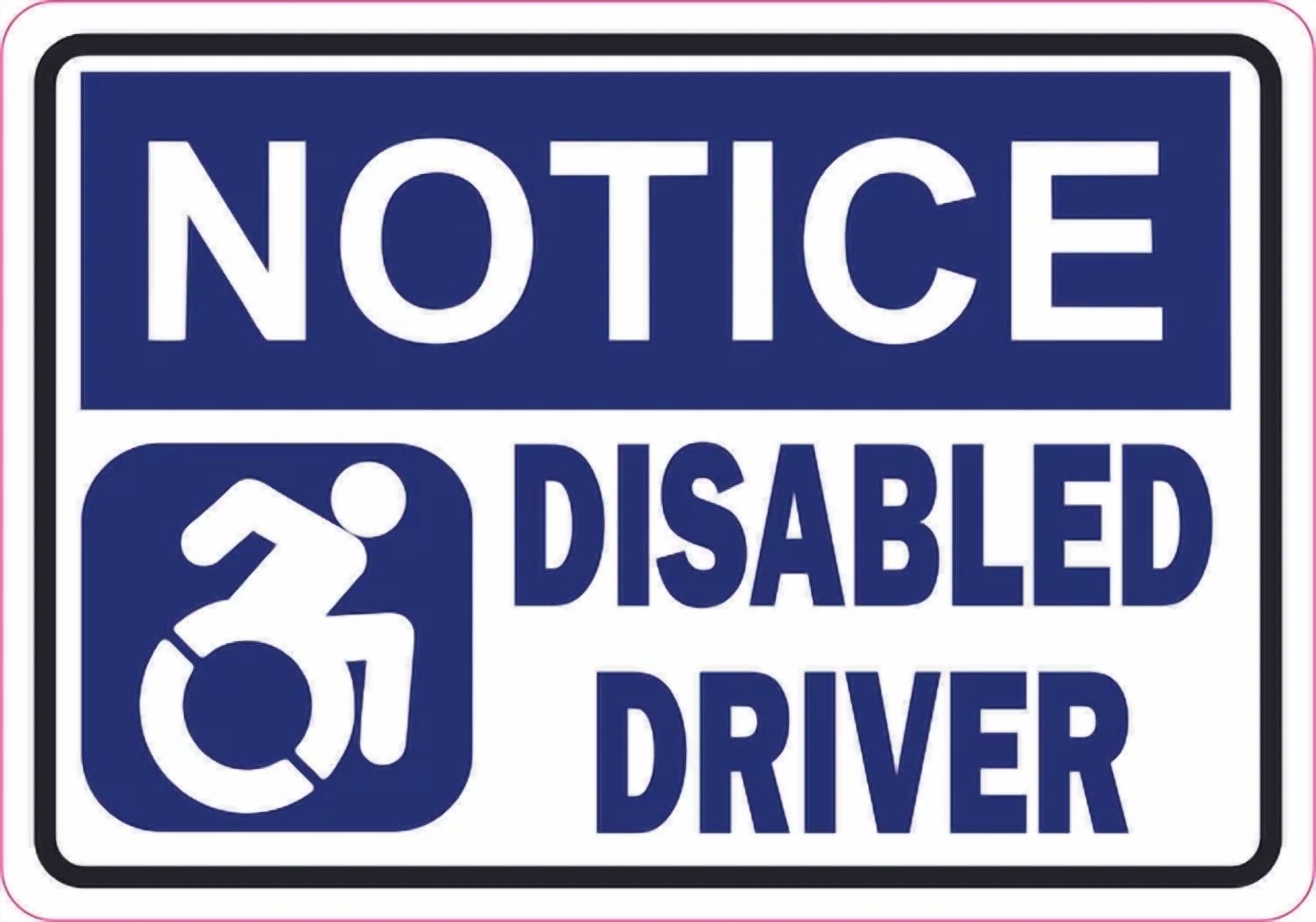 DOPASTICKER Dynamic Notice Disabled Driver Sticker Phone Sticker, Latop ...