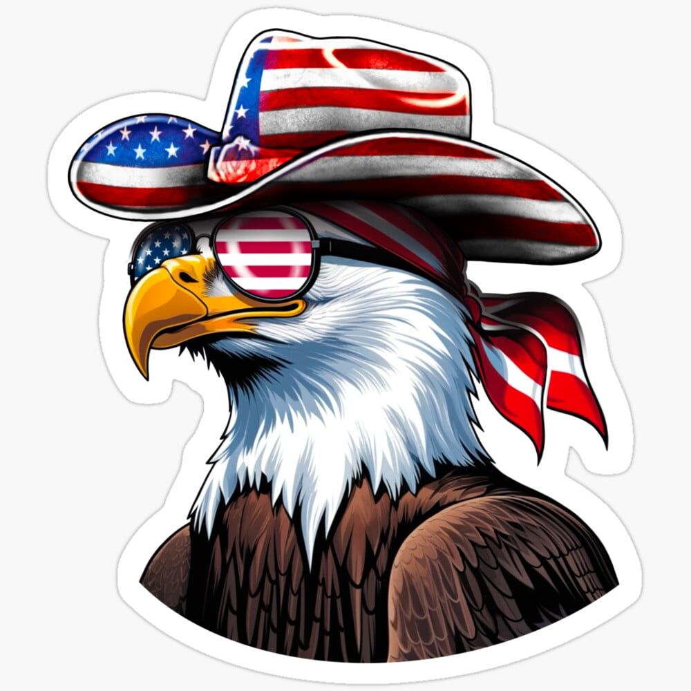 DOPASTICKER Eagle,American Eagle Patriotic Sticker Fourth Of July ...