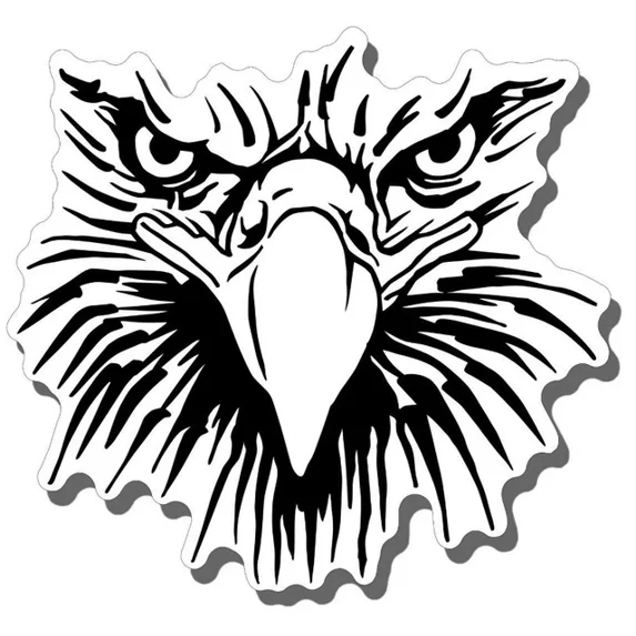 DOPASTICKER Eagle Face Stickerdecal Sticker Car Sticker Phone Decal ...