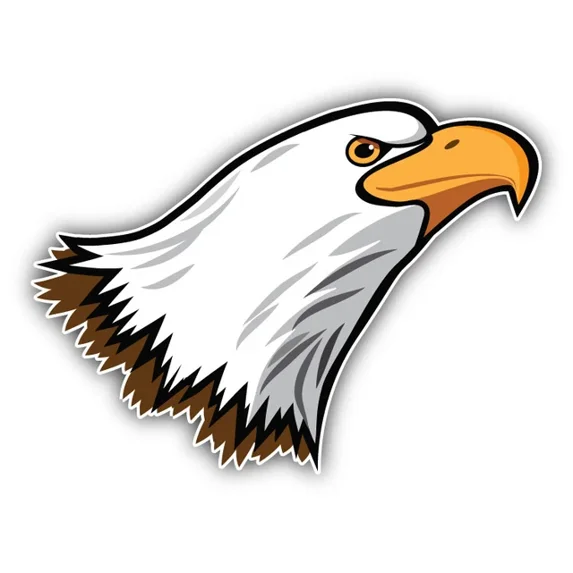 DOPASTICKER Eagle Head Mascot Sticker Decal Phone Decal Water Bottle ...