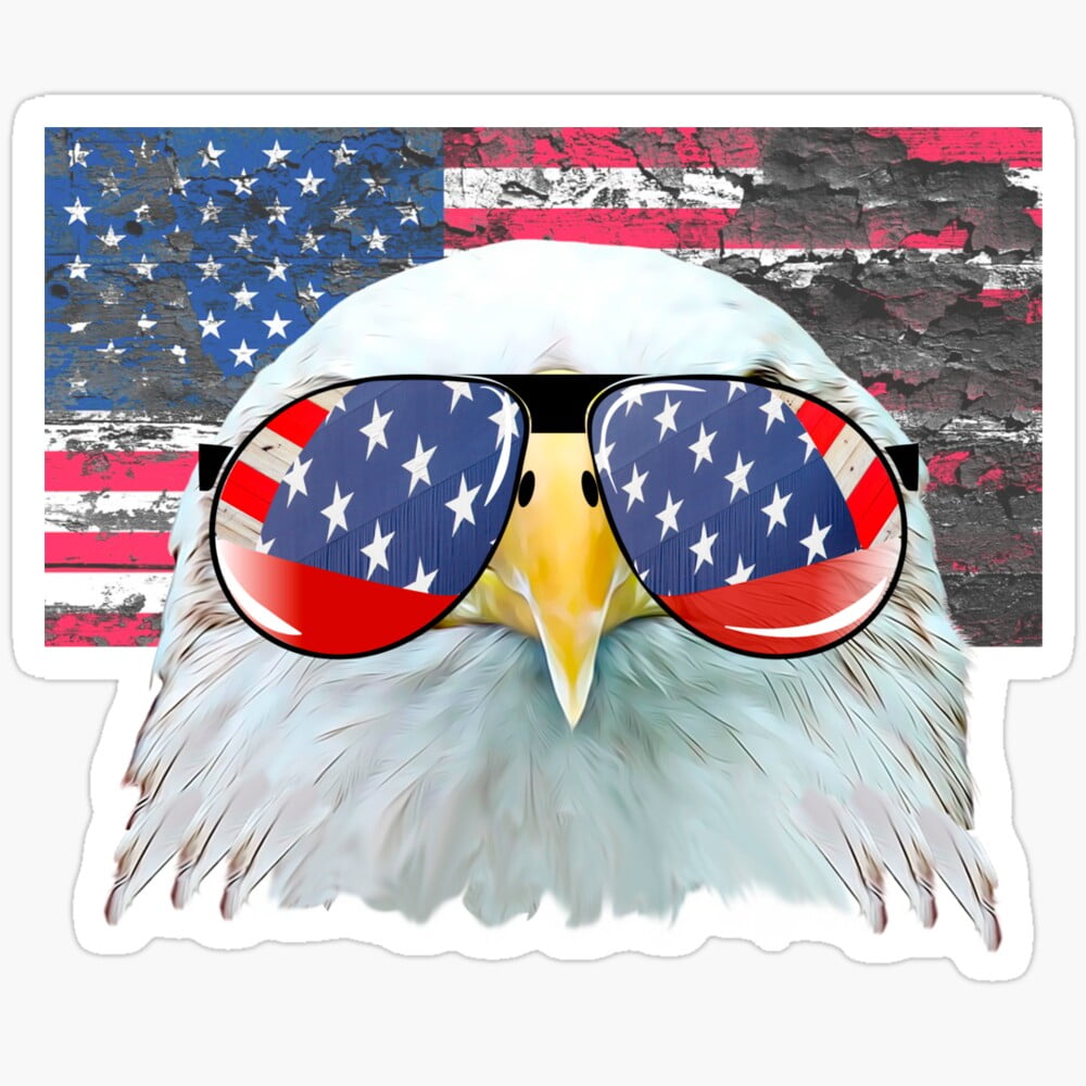 DOPASTICKER Eagle July 4Th Sticker Fourth Of July Sticker, Memorial Day ...