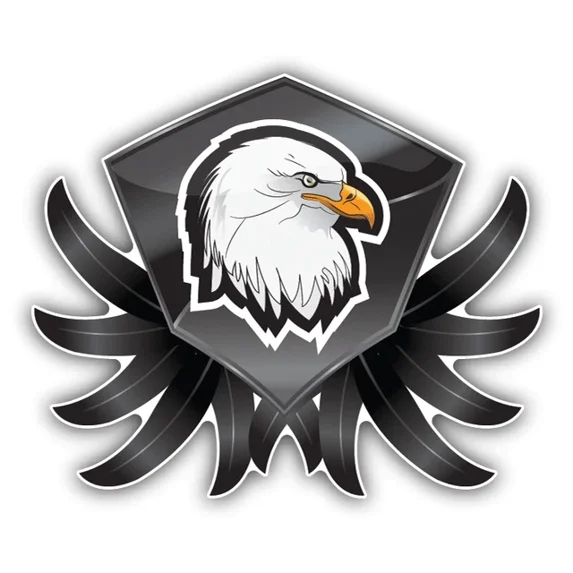 DOPASTICKER Eagle Logo Wings Sticker Decal Phone Decal Water Bottle ...