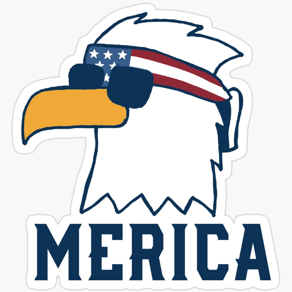DOPASTICKER Eagle Mullet Merica Sticker Men & Kids 4Th Of July American ...
