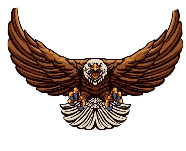 DOPASTICKER Eagle Sticker Bird Of Prey Beak Fly Wing Span Large Head ...