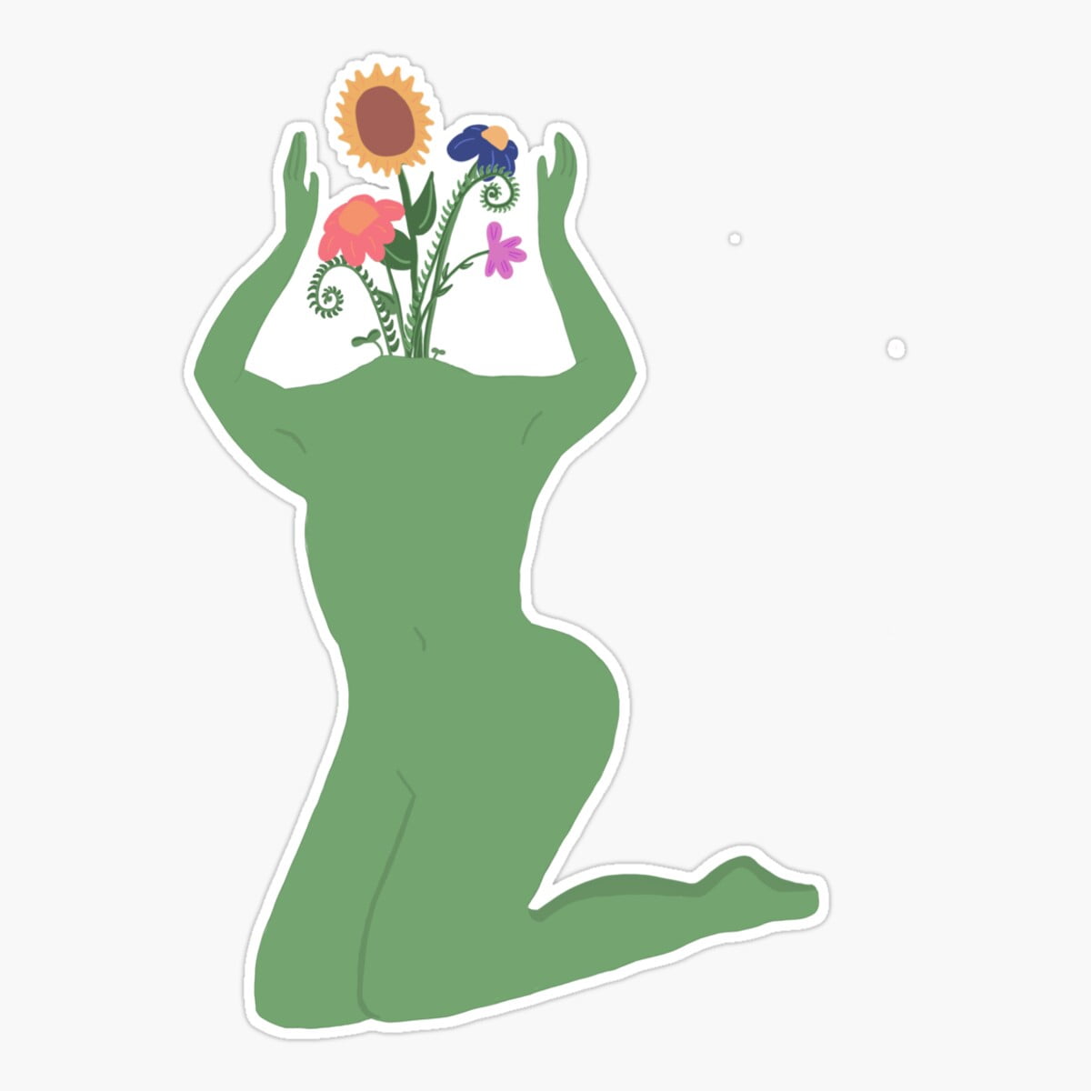 DOPASTICKER Earth Goddess Sticker, Phone Sticker Water Bottle Sticker ...