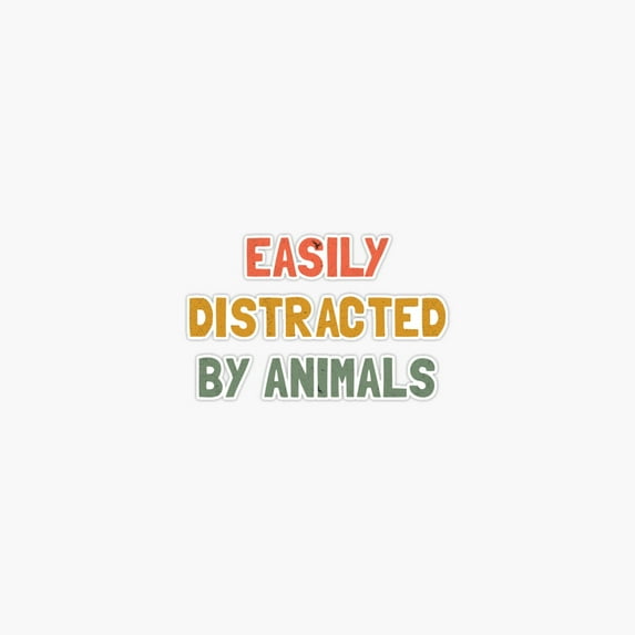 DOPASTICKER Easily Distracted By Animals Â™¥ Sticker, Phone Sticker Car ...