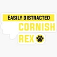 DOPASTICKER Easily Distracted By Cornish Rex, Cornish Rex Sticker Phone ...