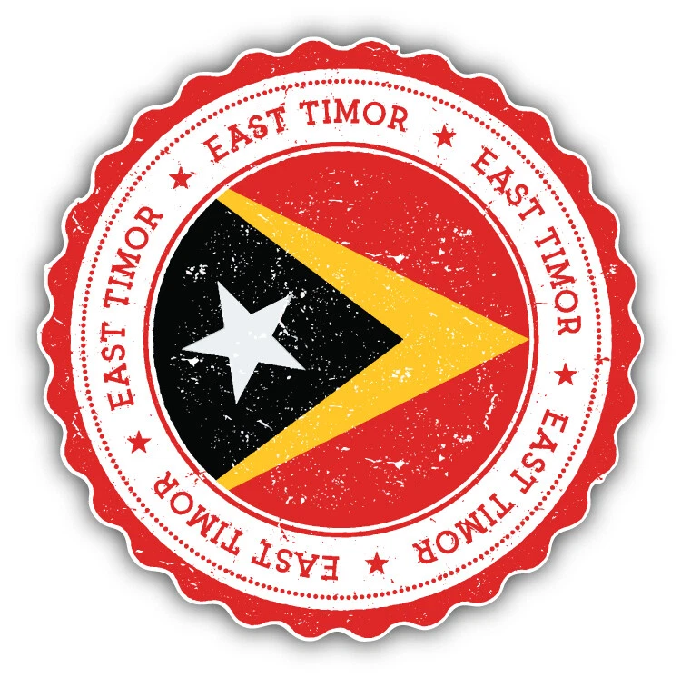 DOPASTICKER East Timor Flag Rubber Car Bumper Sticker Decal Gift You ...