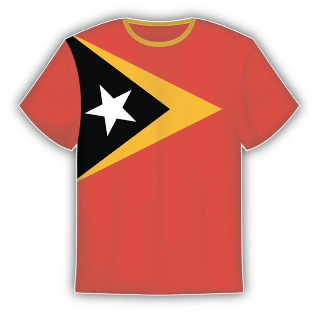 DOPASTICKER East Timor Flag Sticker In The Form Of T Shirt Sticker ...