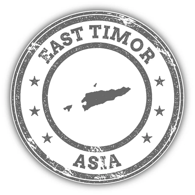 DOPASTICKER East Timor Map Asia Grunge Rubber Stamp Sticker Decal Phone ...