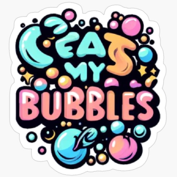 DOPASTICKER Eat My Bubbles Sticker Phone Decal Water Bottle Stickers ...