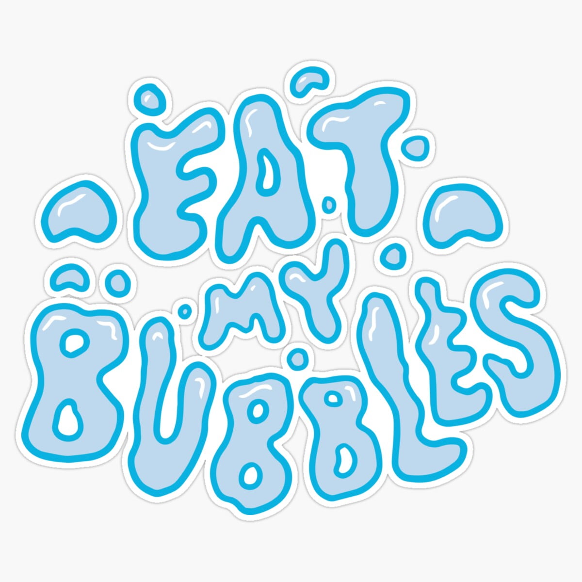 DOPASTICKER Eat My Bubbles Swimming Graphic 2.0 Sticker, Phone Sticker ...
