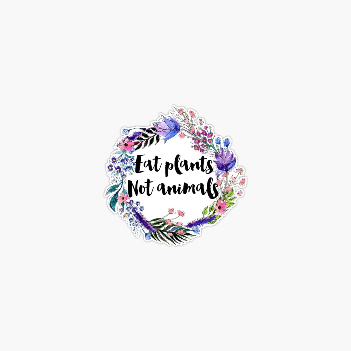 DOPASTICKER Eat Plants Not Animals Sticker, Phone Sticker Car Sticker ...