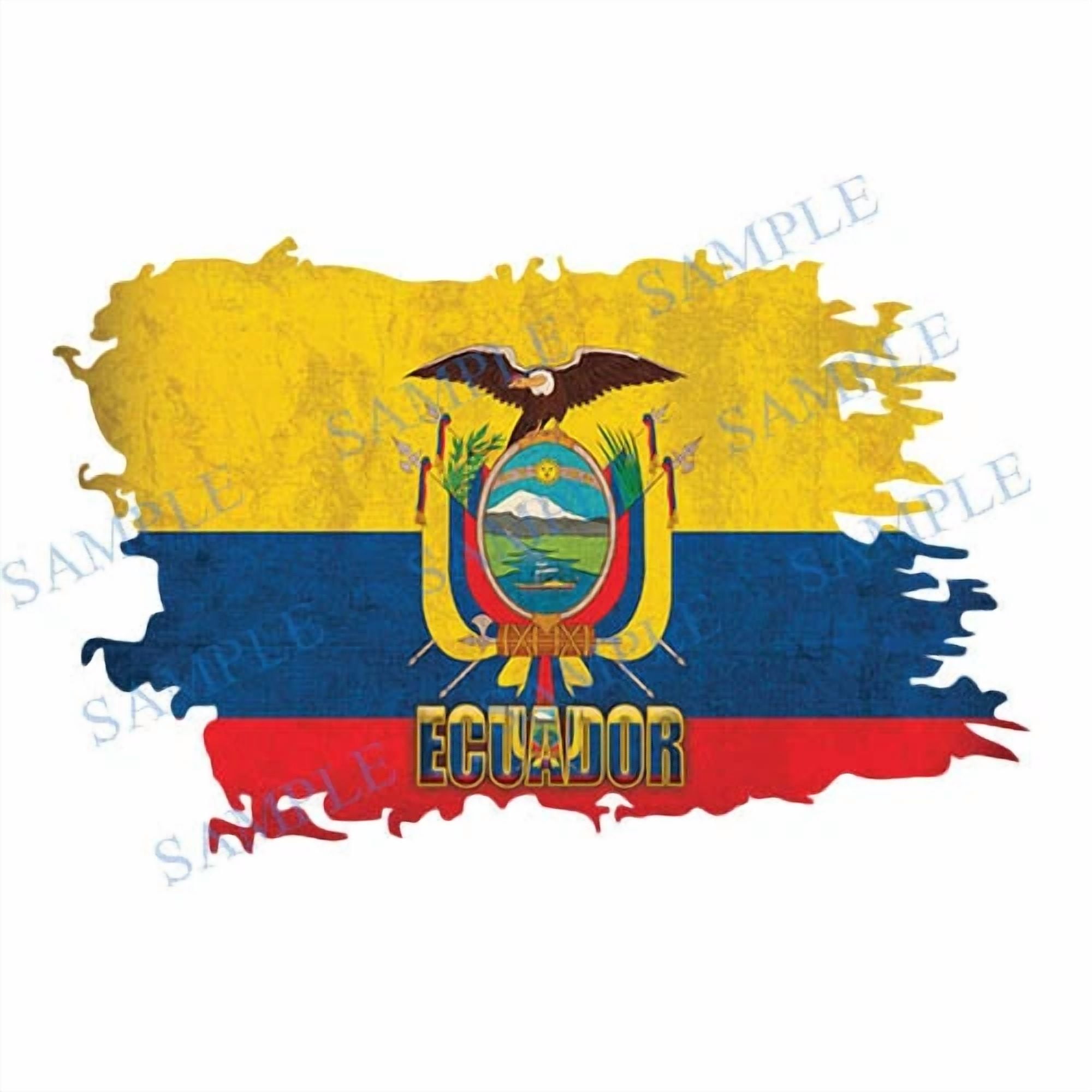 DOPASTICKER Ecuador Flag Map Sticker Phone Sticker, Latop Sticker ...