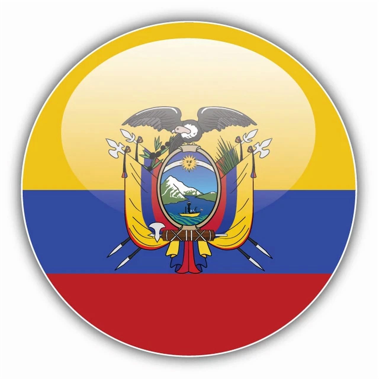 DOPASTICKER Ecuador Flag Sticker Decal Phone Decal Water Bottle ...