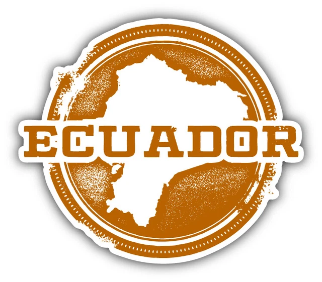 DOPASTICKER Ecuador Map Grunge Sticker Decal Phone Decal Water Bottle ...