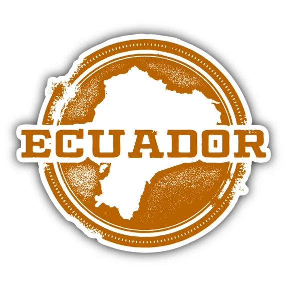 DOPASTICKER Ecuador Map Grunge Sticker Decal Phone Decal Water Bottle ...