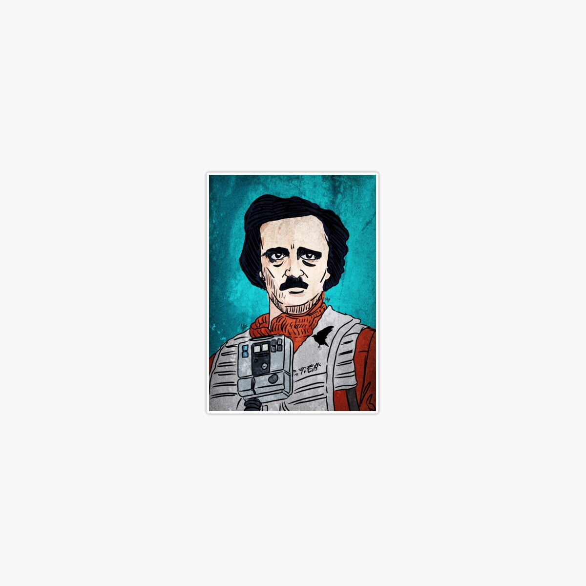 DOPASTICKER Edgar Allan Poe Dameron Sticker, Phone Sticker Car Sticker ...