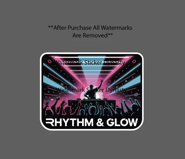 DOPASTICKER Edm Sticker Rhythm Glow Rave Music Club Lights Sticker ...