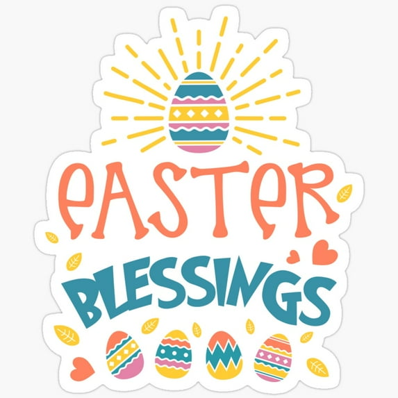 DOPASTICKER Egg Day Blessings Beautiful Design Sticker Phone Decal ...