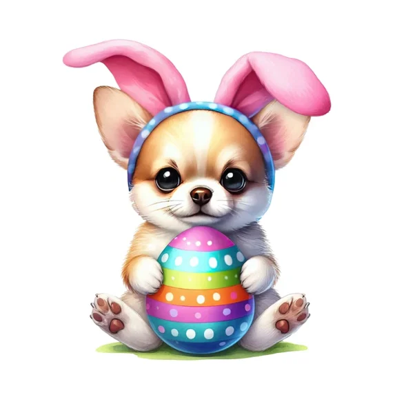 DOPASTICKER Egg Day Dog Car Sticker Dogs Sticker Phone Sticker, Latop ...