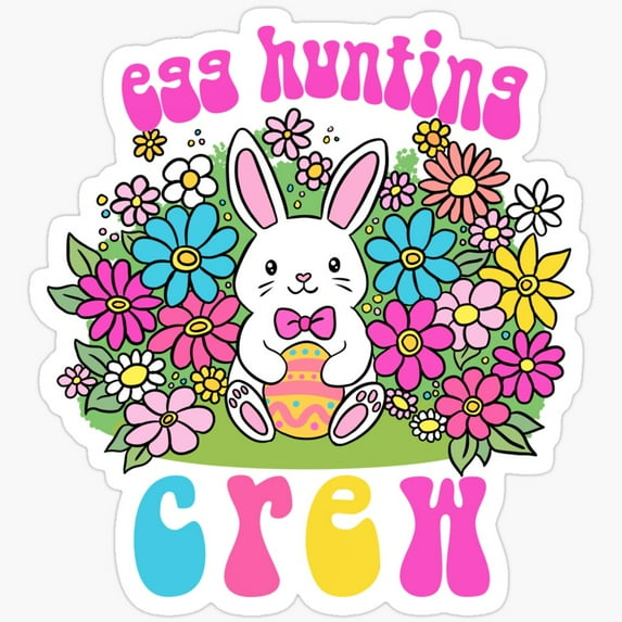 DOPASTICKER Egg Hunting Crew A Fun Egg Day Day Design Sticker Phone ...
