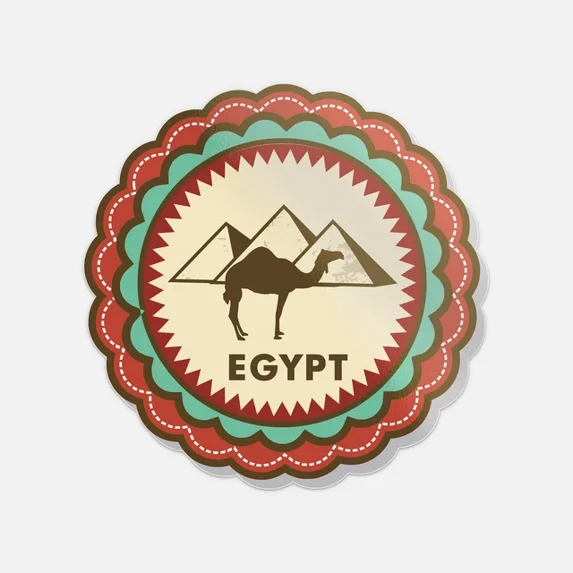 DOPASTICKER Egypt Cairo World City Pyramid Travel Label Badge Sticker ...