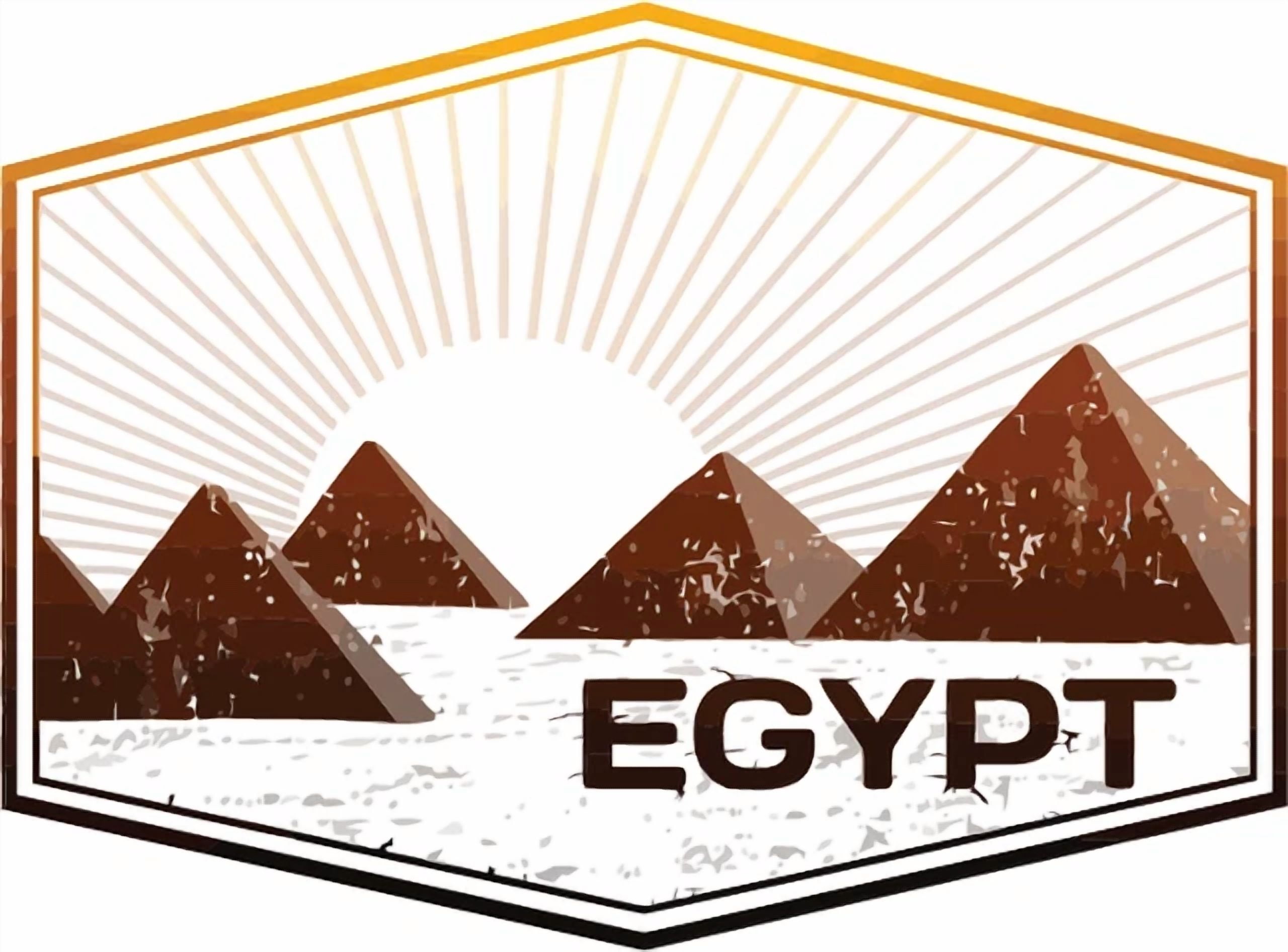 DOPASTICKER Egypt Desert Pyramids Travel Rubber Sticker Decal Phone ...