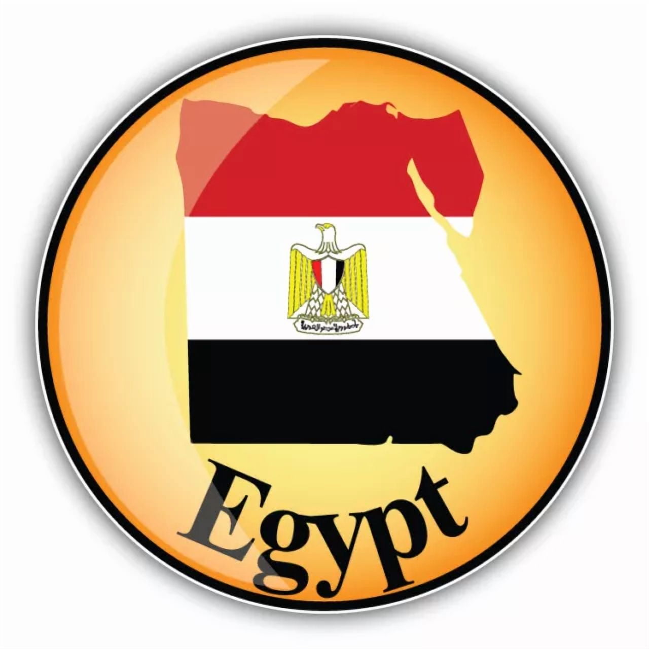 DOPASTICKER Egypt Map Flag Label Sticker Decal Phone Decal Water Bottle ...