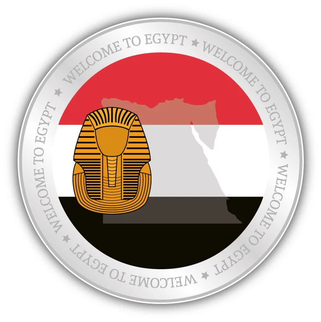 DOPASTICKER Egypt Map Flag Welcome Label Sticker Decal Phone Decal ...