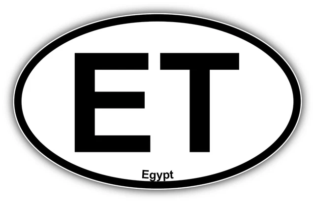 DOPASTICKER Egypt Vehicle Country Code Oval Car Window Sticker Decal ...