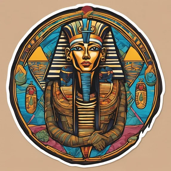 DOPASTICKER Egyptian Mummy Sticker Phone Decal Water Bottle Stickers ...