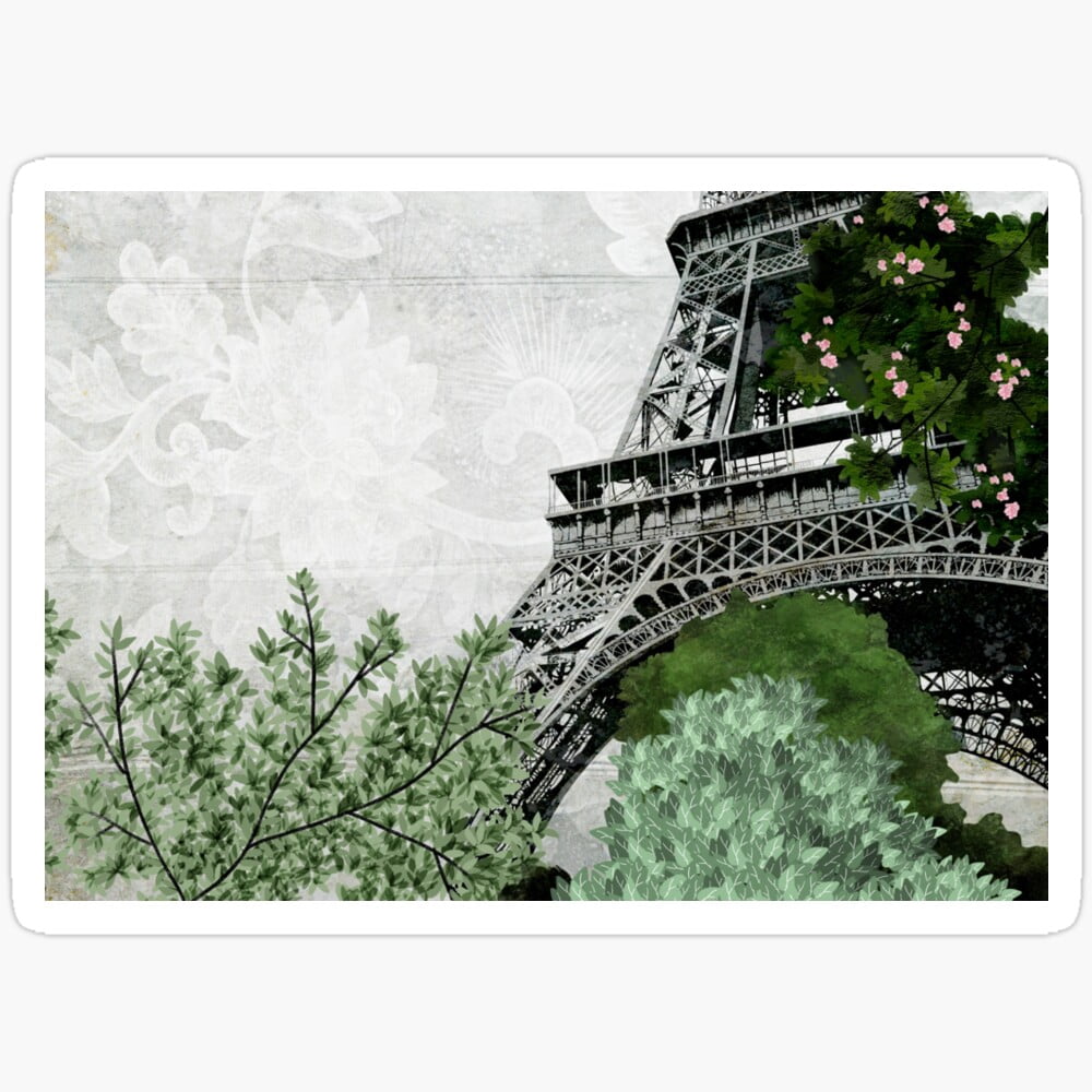 DOPASTICKER Eiffel Tower Sticker Phone Decal Water Bottle Stickers ...