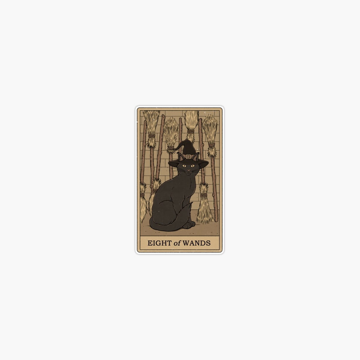 DOPASTICKER Eight Of Wands Sticker, Phone Sticker Water Bottle Sticker ...