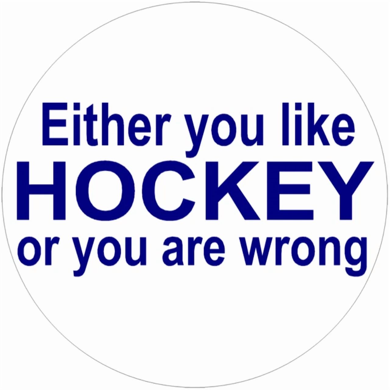 DOPASTICKER Either You Like Hockey Or You Are Wrong Sticker Phone Decal ...