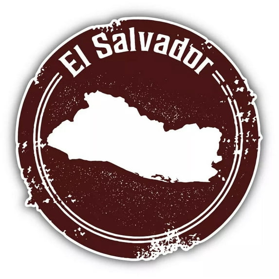 DOPASTICKER El Salvador Map Rubber Car Bumper Sticker Waterproof ...