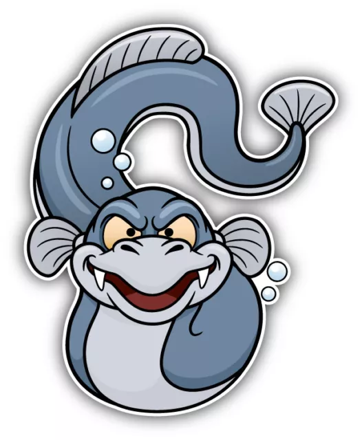 DOPASTICKER Electric Eel Cartoon Sticker Decal Phone Decal Water Bottle ...