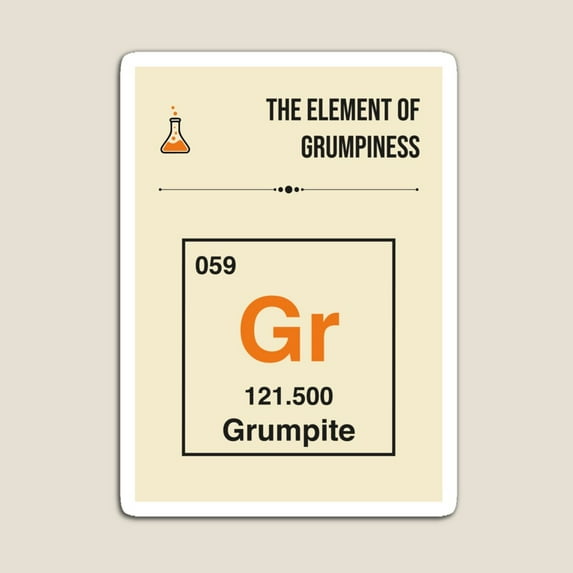 DOPASTICKER Element Of Grumpiness Periodic Table Decorative Laptop ...