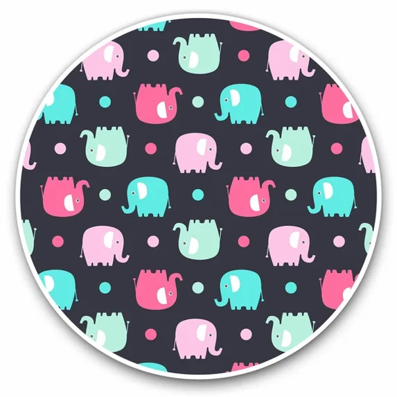 DOPASTICKER Elephant Pattern Wild Animal Indian Cool Gift Decorative ...