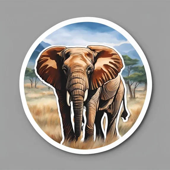 DOPASTICKER Elephant Sticker Phone Decal Water Bottle Stickers, Cars ...